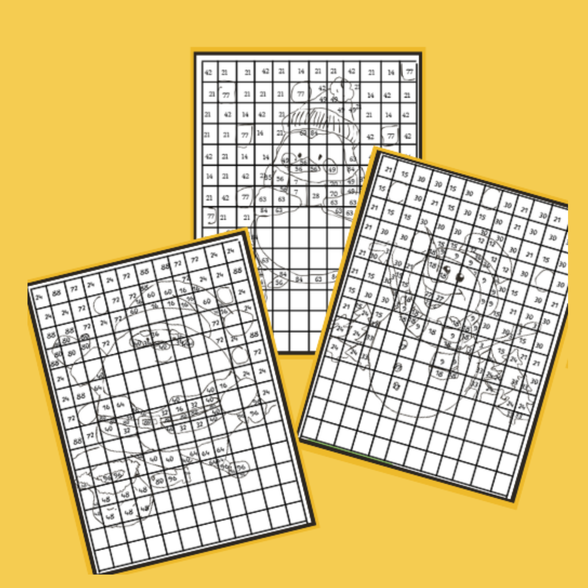 Teach your child their times tables with Christmas Colouring by Numbers