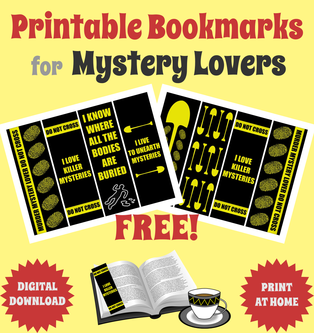 Free Mystery Lover Bookmarks ('Killer')