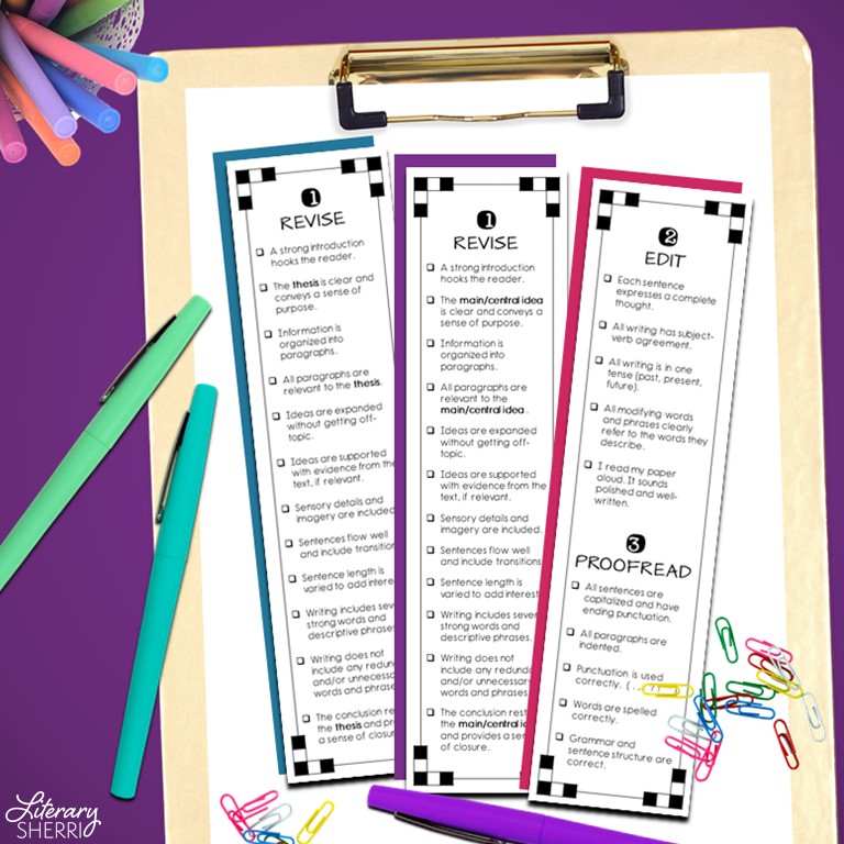 Editing, Revising, and Proofreading Checklists for Students | What is ...