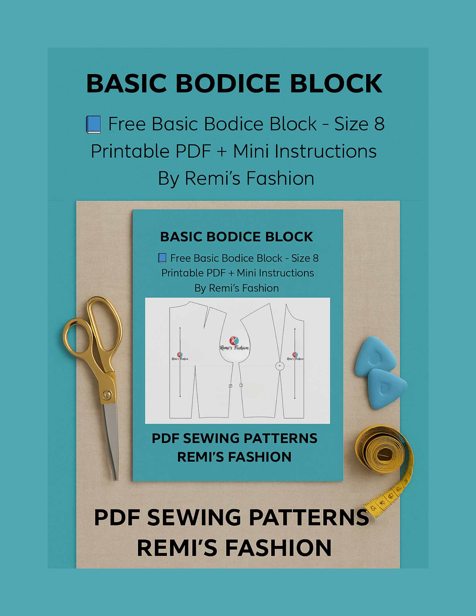 🎁 Free Basic Bodice Block (UK Size 8)